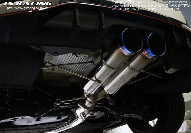 J'S RACING Civic Type R FK8 SUS Exhaust Dual 70RS Street Legal ...