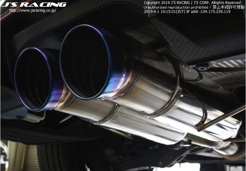 J'S RACING Civic Type R FK8 SUS Exhaust Dual 70RS Street Legal ...
